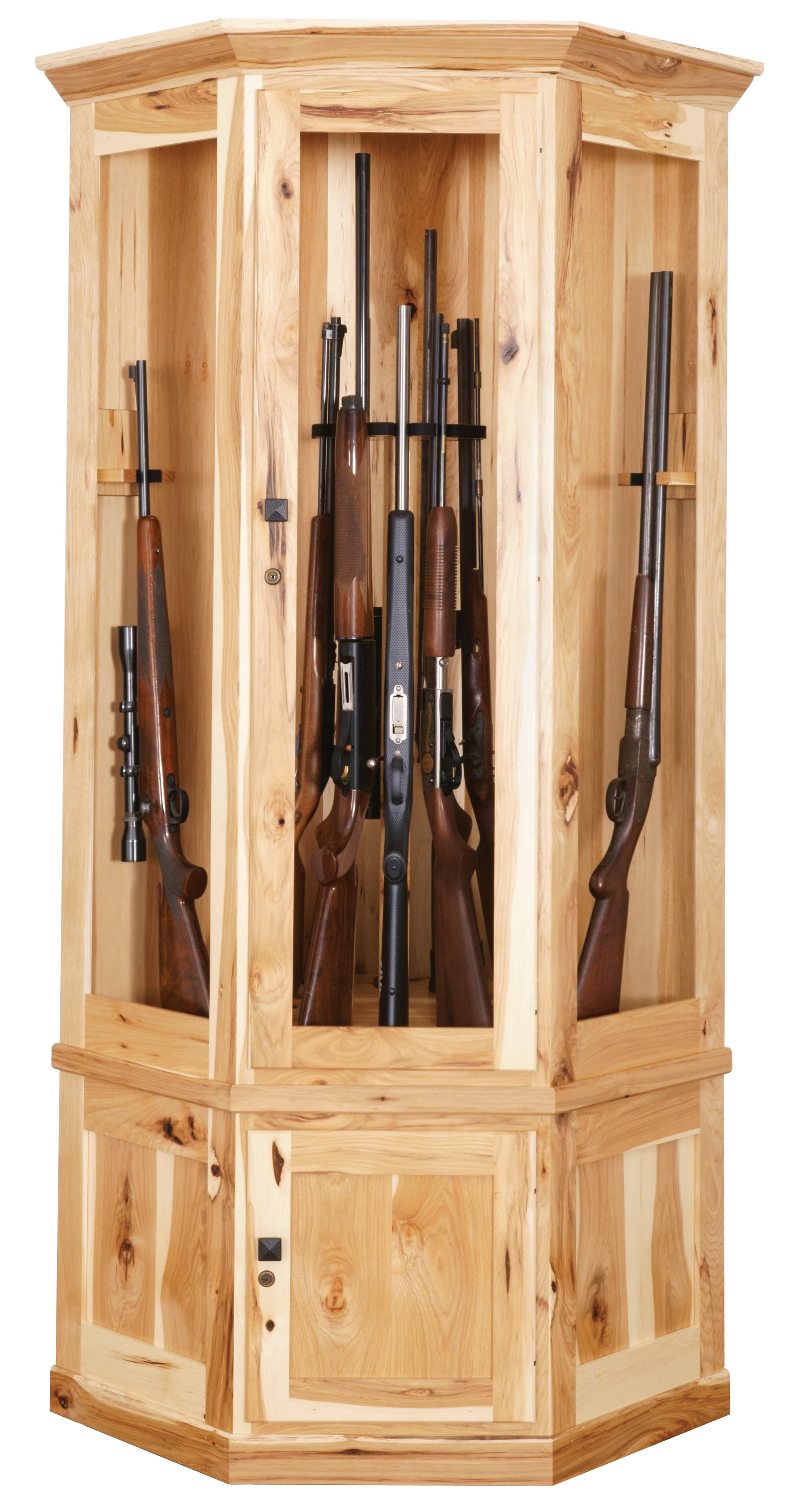 The Revolver - Corner Gun Cabinet with Rotating Gun Rack Carousel ...